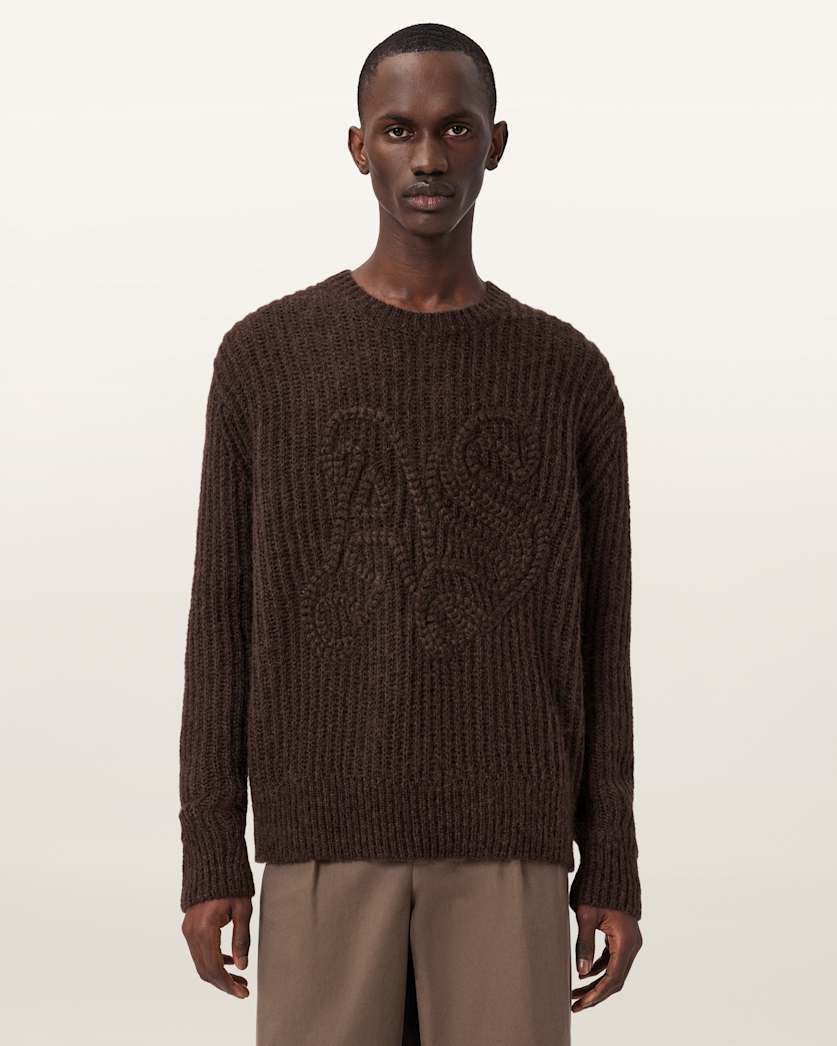 Chainy Embroidered Jumper RICH BROWN | ALLSAINTS Canada